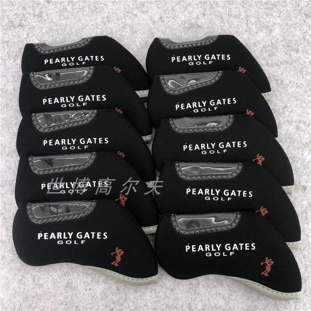 Pearly Gates Golf Club Covers Iron Head Covers Headcovers 10pcs Black ...