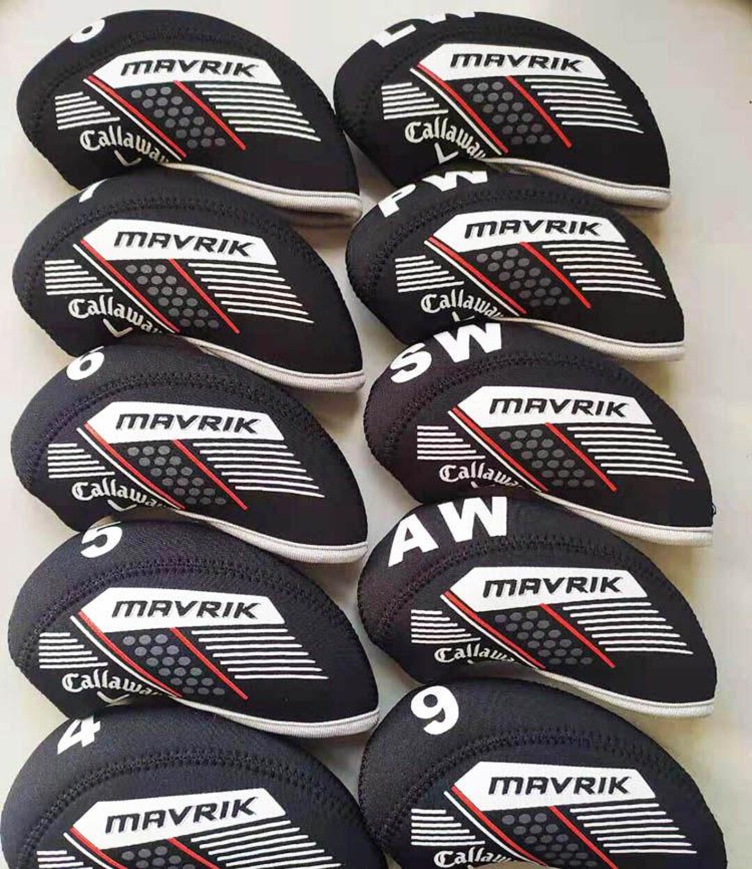 Callaway MRVRIK Golf Club Covers Iron Head Covers Headcovers 10pcs ...