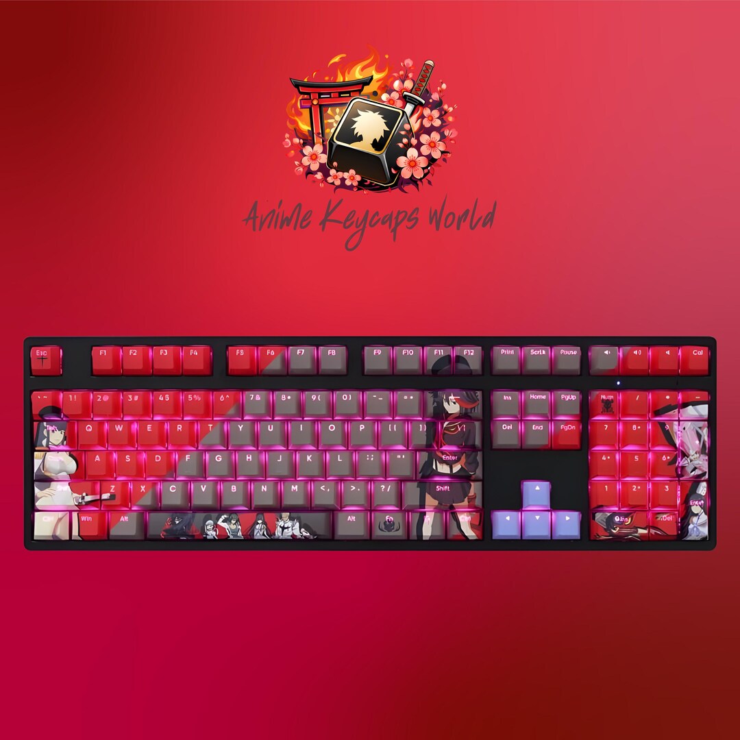 High-end 108 Keys KILL La KILL Keycap Set, PBT Backlit Shine Through ...