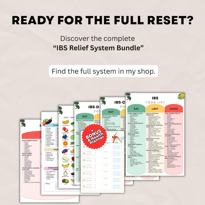 IBS-C Food List Printable, Constipation-predominant IBS Support Diet ...