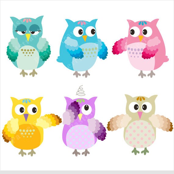 6 Owls & 6 Bird Cages Personal or Small Commercial Use Clip - Etsy