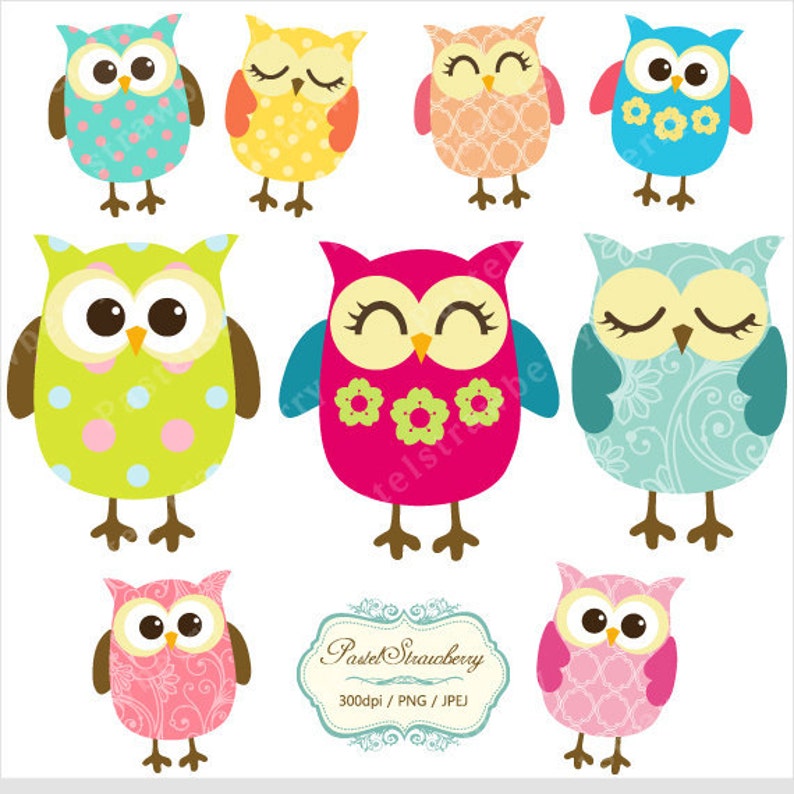 9 Owls Personal or Small Commercial Use P047 - Etsy