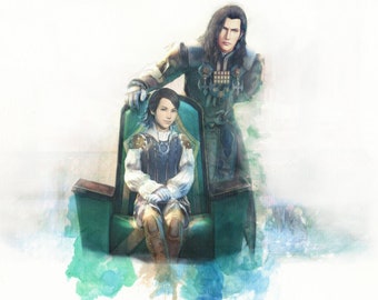 FFXII Vayne Solidor Watercolor Portrait FFX12 Dissidia | Etsy
