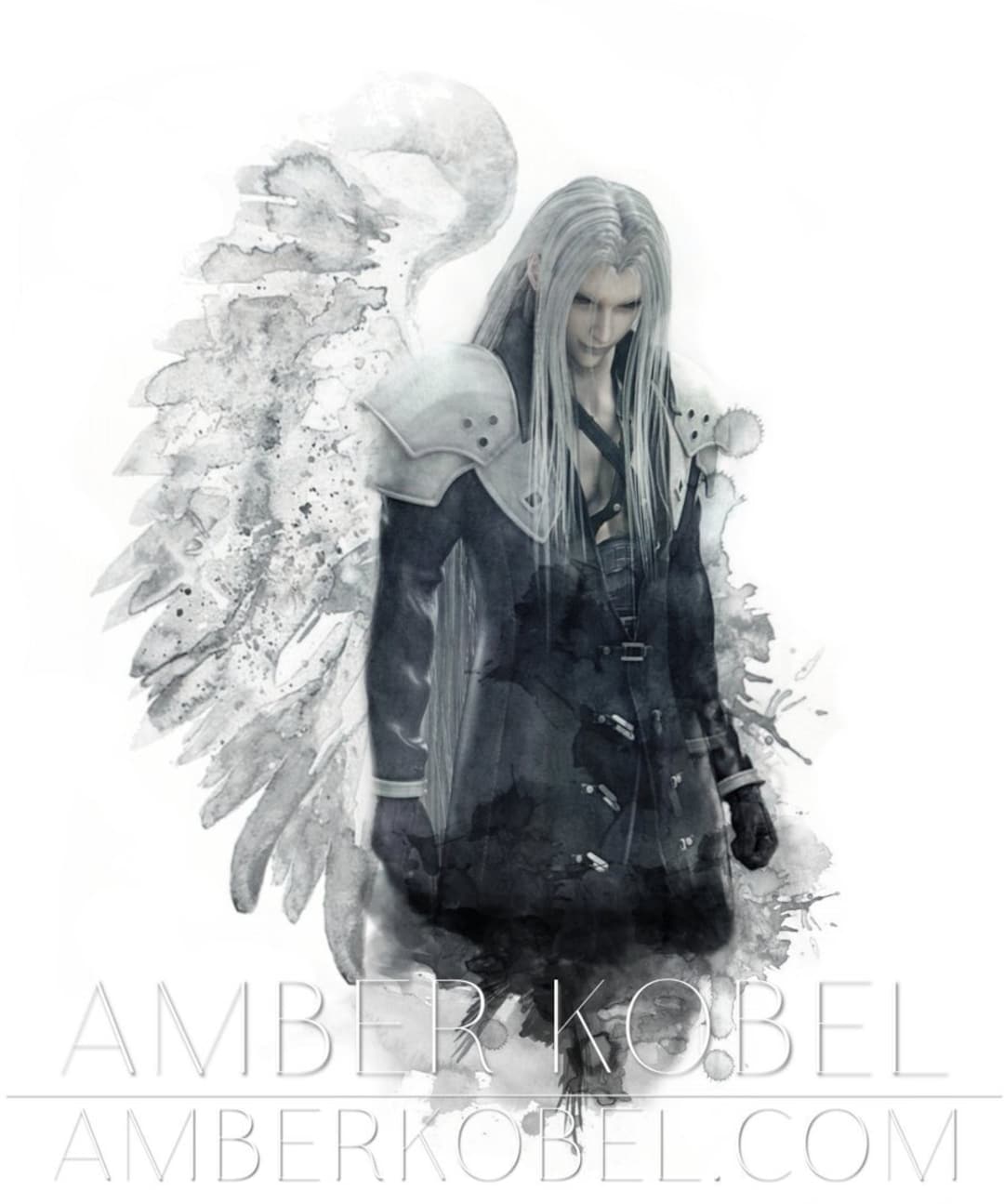 Sephiroth - FF7 FFVII Final Fantasy - One Winged Angel - Watercolor ...