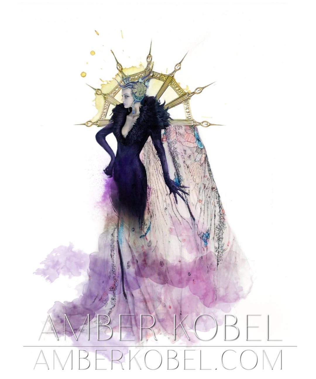 Sorceress Edea of FFVIII - Watercolor Portrait - FF8 Final Fantasy 8 - Etsy