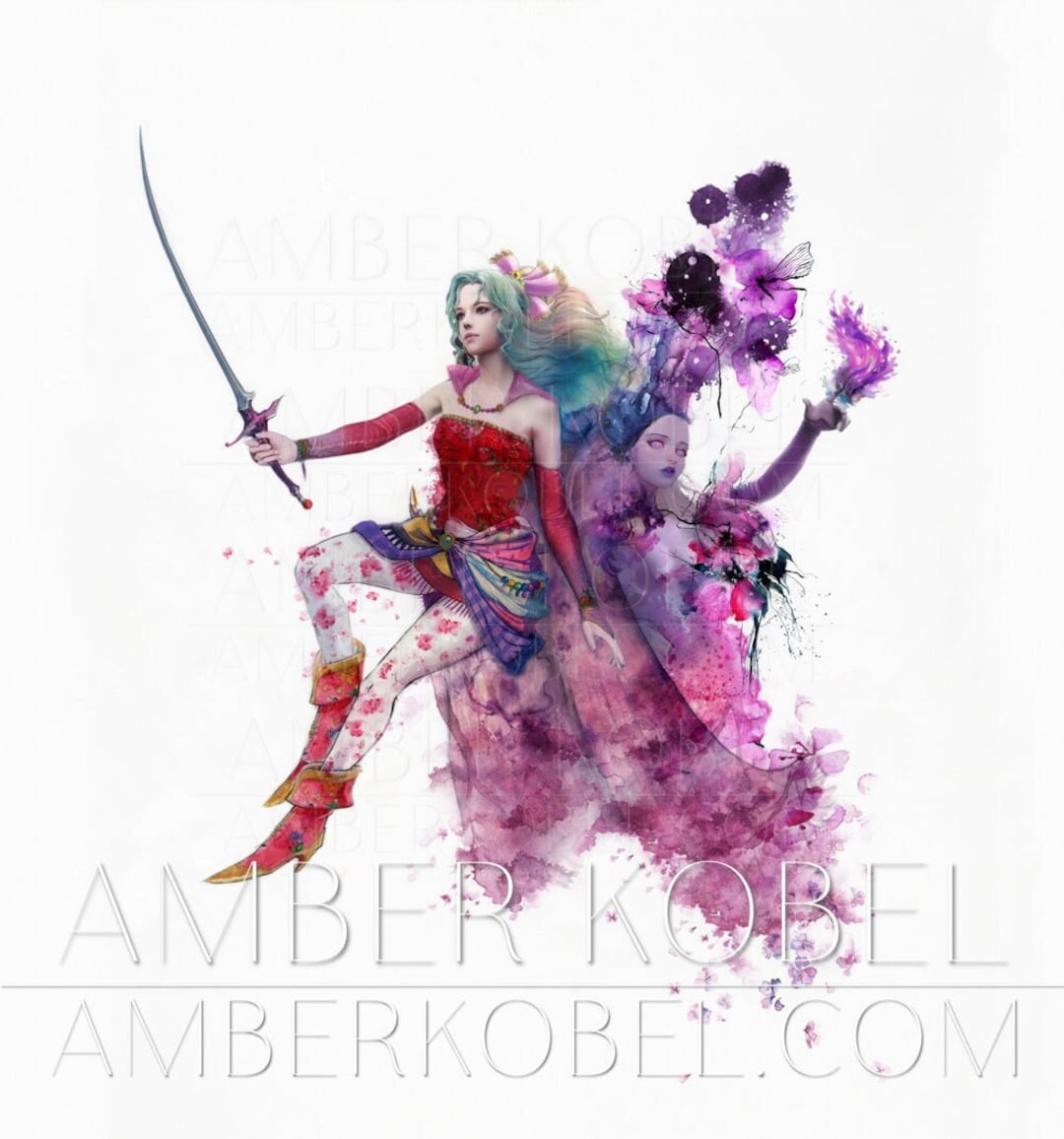 FFVI - Terra Branford - Watercolor Gouache Portrait- FF6 - Dissidia ...