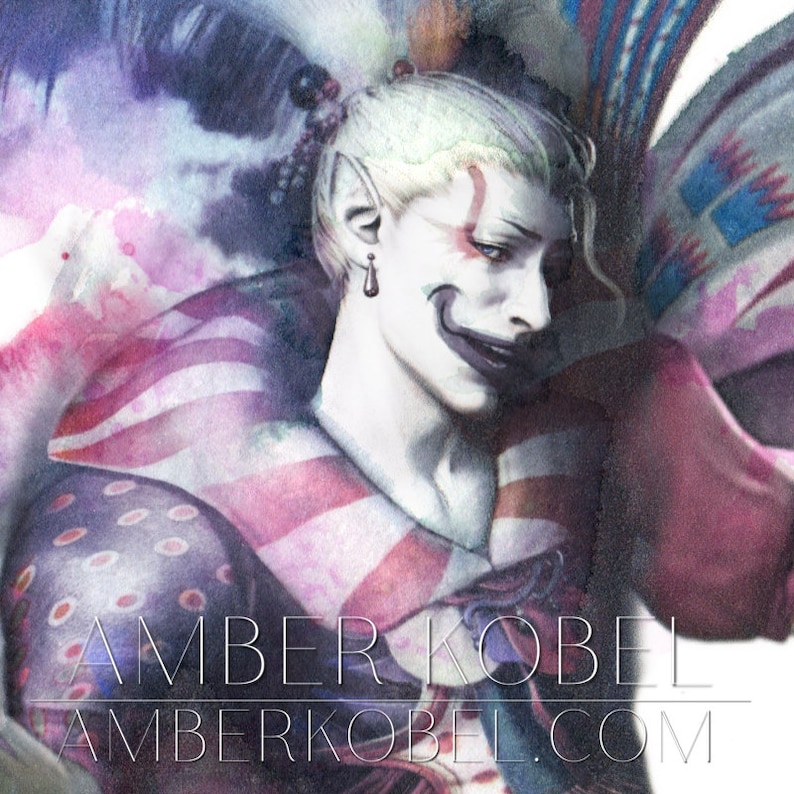 FFVI Kefka Palazzo Watercolor Portrait FF6 Dissidia - Etsy