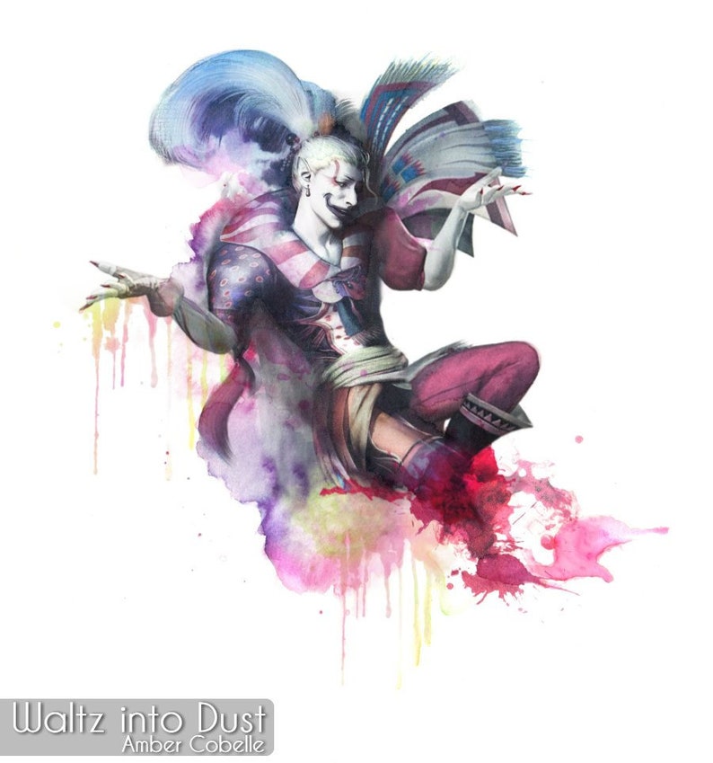 FFVI Kefka Palazzo Watercolor Portrait FF6 Dissidia | Etsy