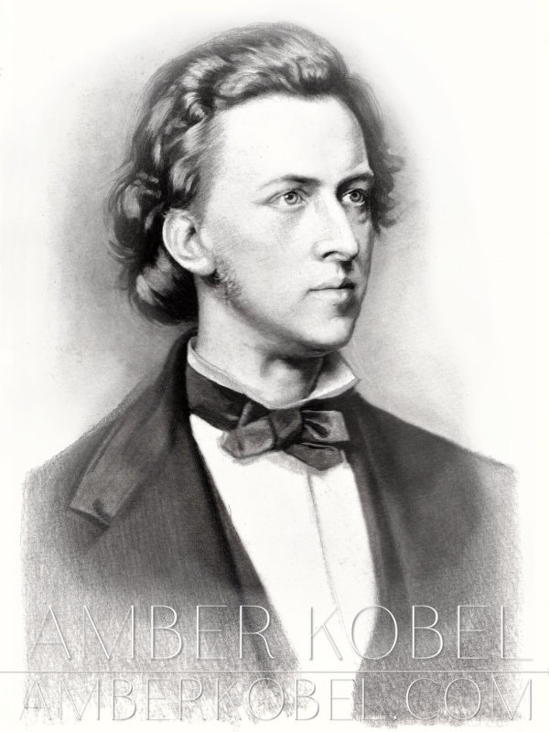 Frederic Chopin Portrait Etsy