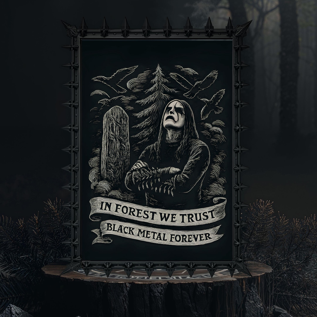 Printable Black Metal Frontman Poster 2:3 – Corpse Paint Metalhead ...