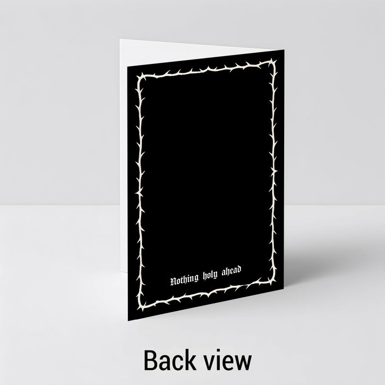 Black Metal Printable Christmas Card 5x7 – Anti Christmas Corpsepaint ...