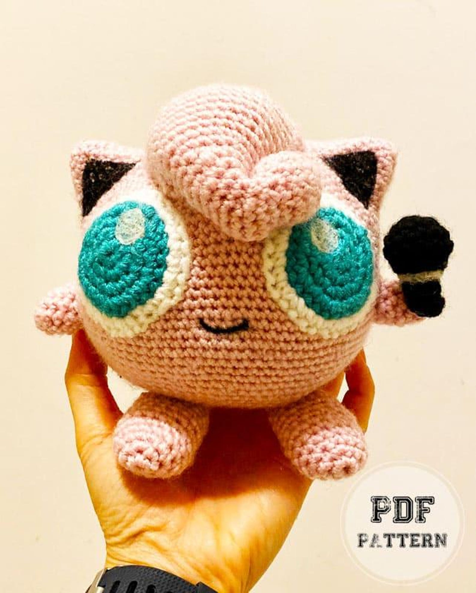 Cute Singing Plush Amigurumi PDF Pattern – Round Crochet Toy With Big ...