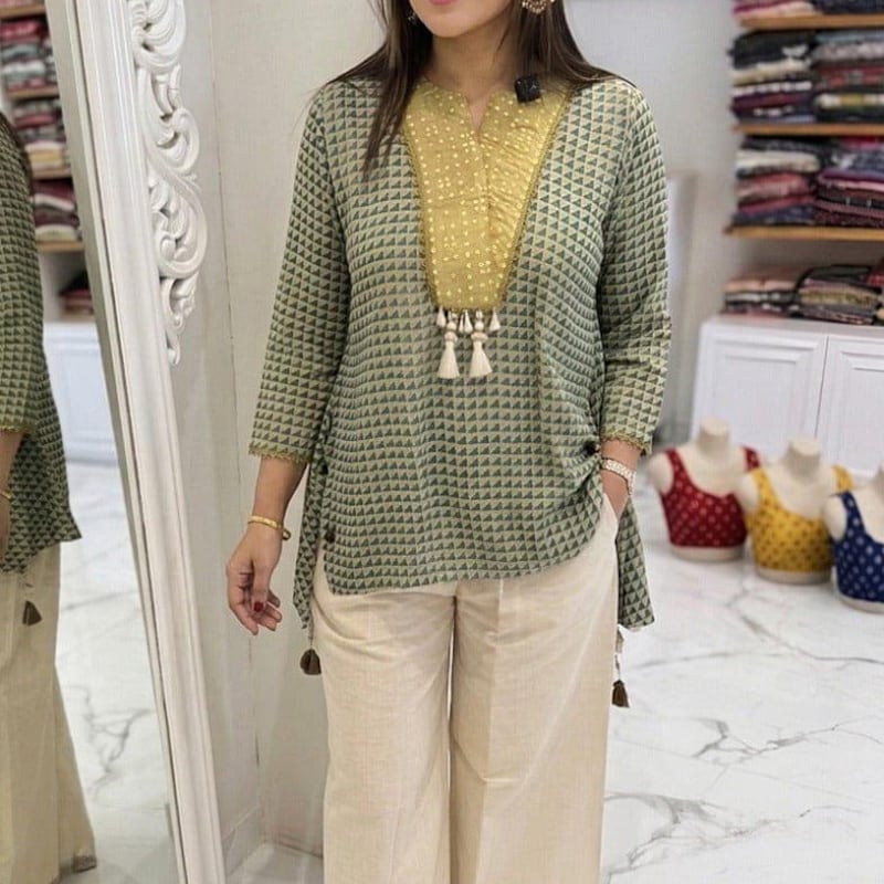 Kurti Top Pants Set - Etsy