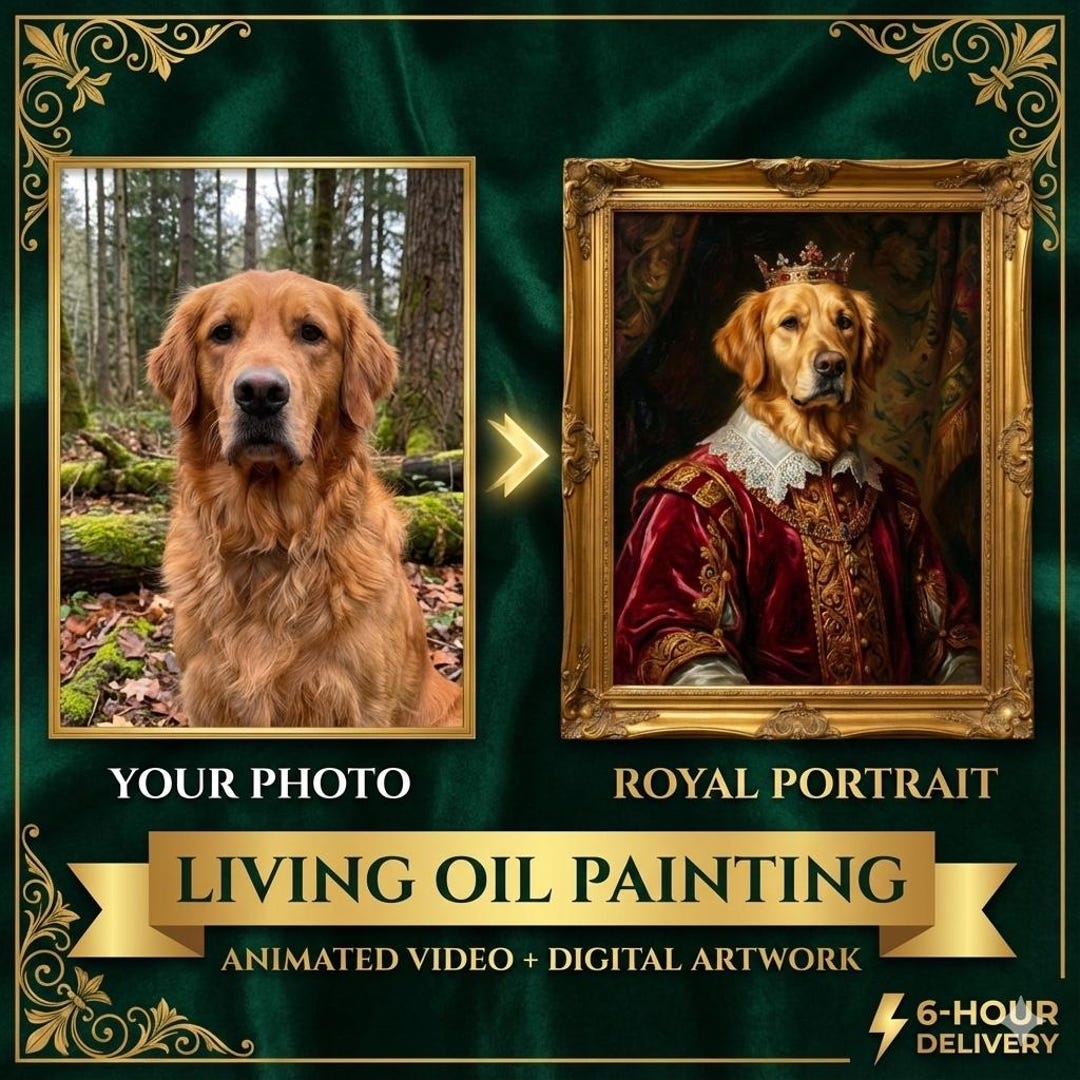 Knightly Pet Lineage Video | Custom Medieval Chivalry Oil Painting ...