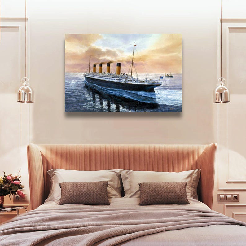 Titanic Iconic Ship History Posters Wall Art Painting Canvas Gift ...