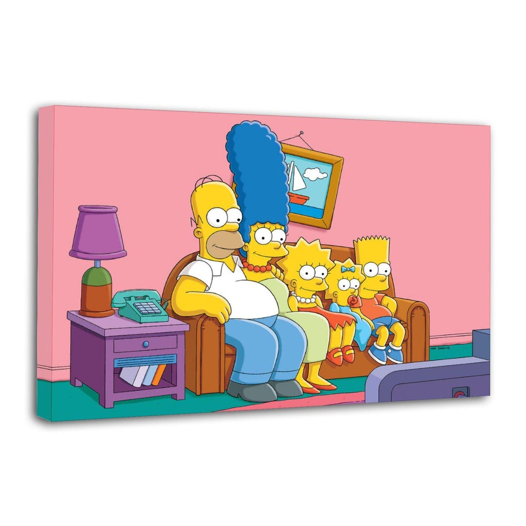 The Simpsons Poster Posters Wall Art Painting Canvas Gift Living Room ...