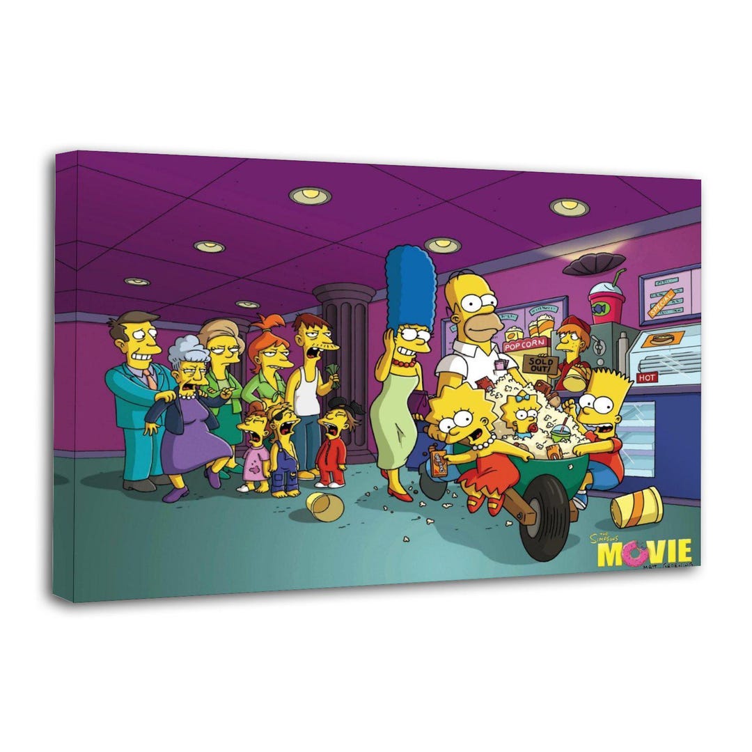 The Simpsons Very Early Stages Posters Wall Art Painting Canvas Gift ...