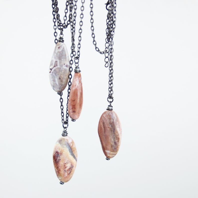 Zombie Flesh Pendant Zombie Corpse Natural Stone Pendant Layering Chain ...