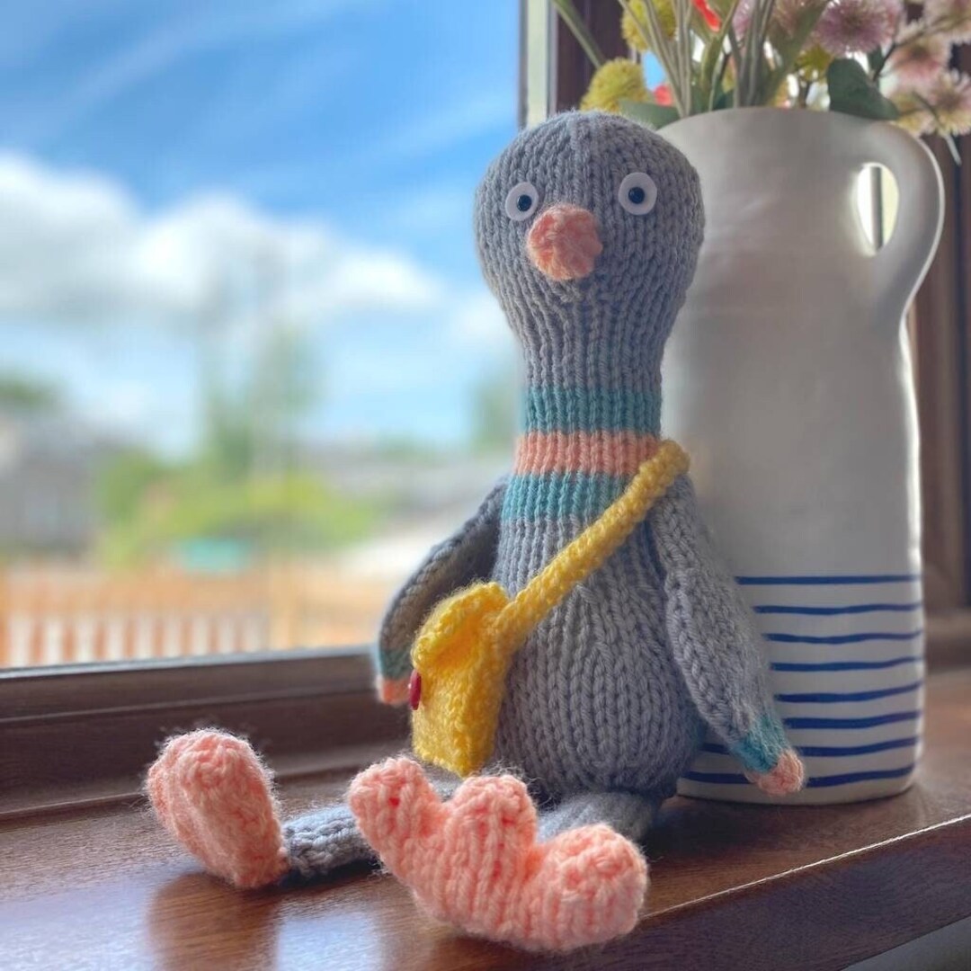 Messenger Pigeon Toy Knitting Pattern, Bird Knitting Pattern, Amigurumi ...