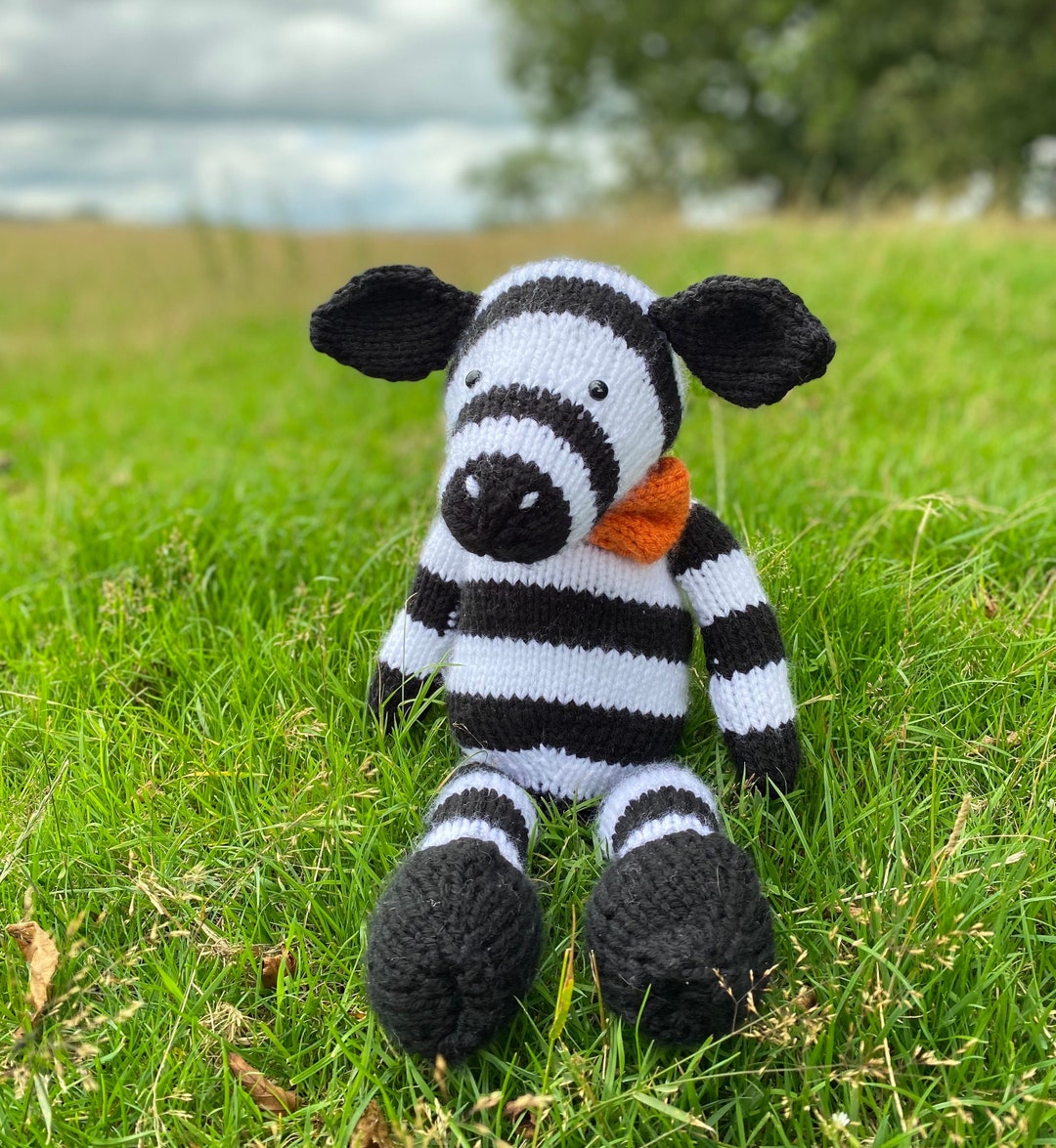 Cuddly Toy Zebra Knitting Pattern - Etsy Australia