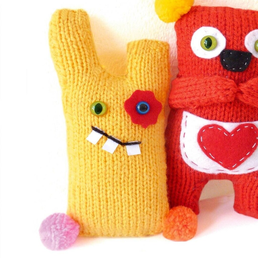 Cheeky Monster Toy Knitting Pattern - Etsy