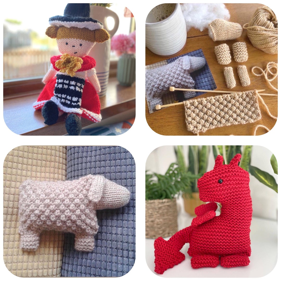 Welsh Toy Knitting Pattern Collection, Gift From Wales - Etsy