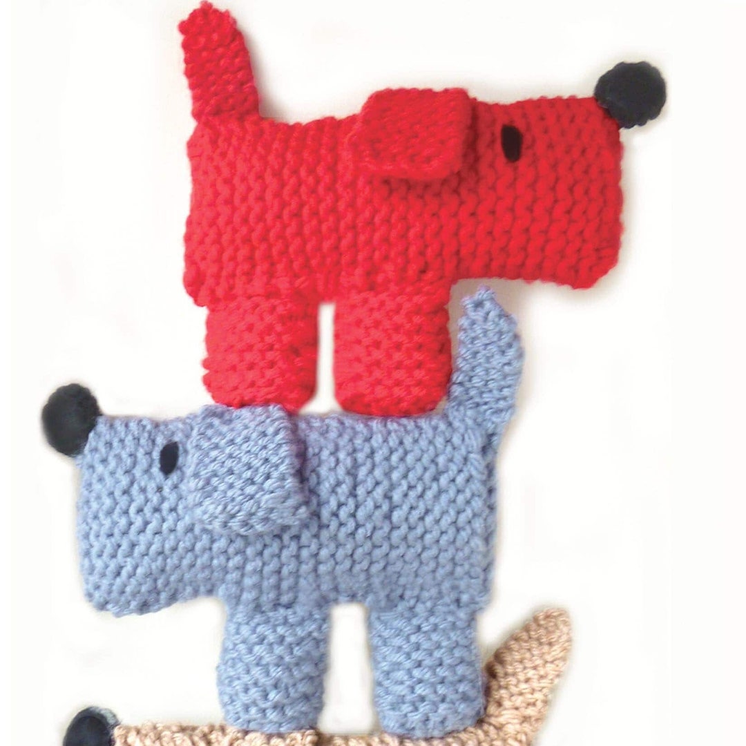 Scruff the Dog Learn to Knit Knitting Pattern - Etsy UK