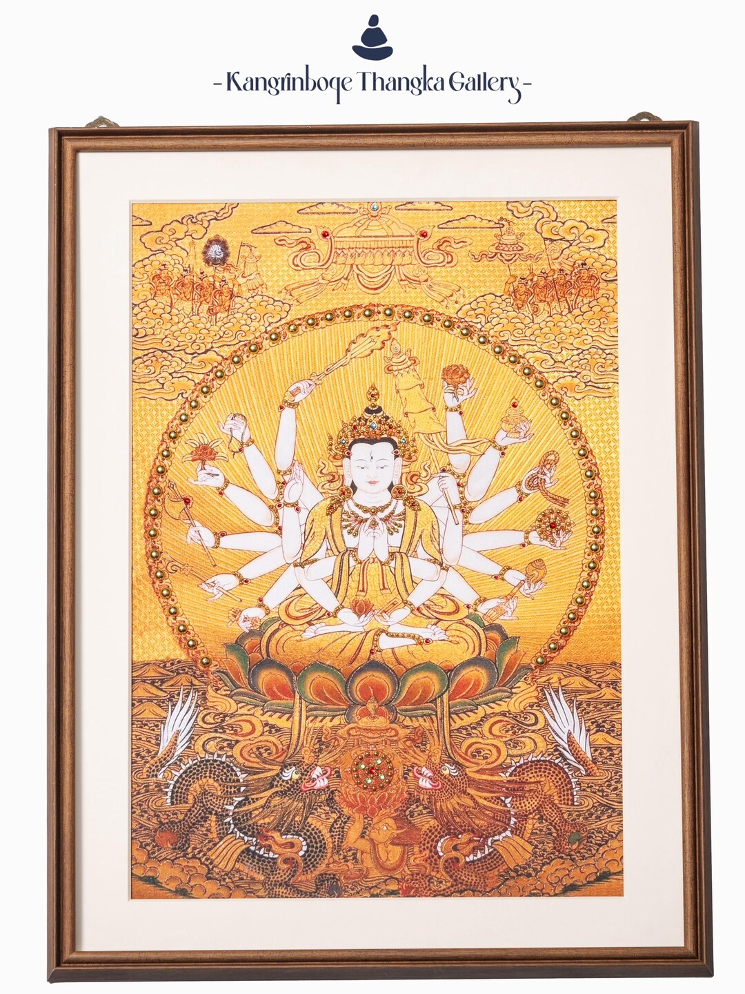 Hand-painted Cundi Bodhisattva Thangka | Traditional Natural Plant Dyes ...