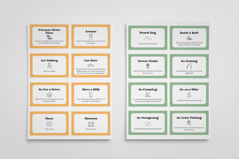 110+ Date Idea Cards for Couples | Fun Unique Activities | Instant ...