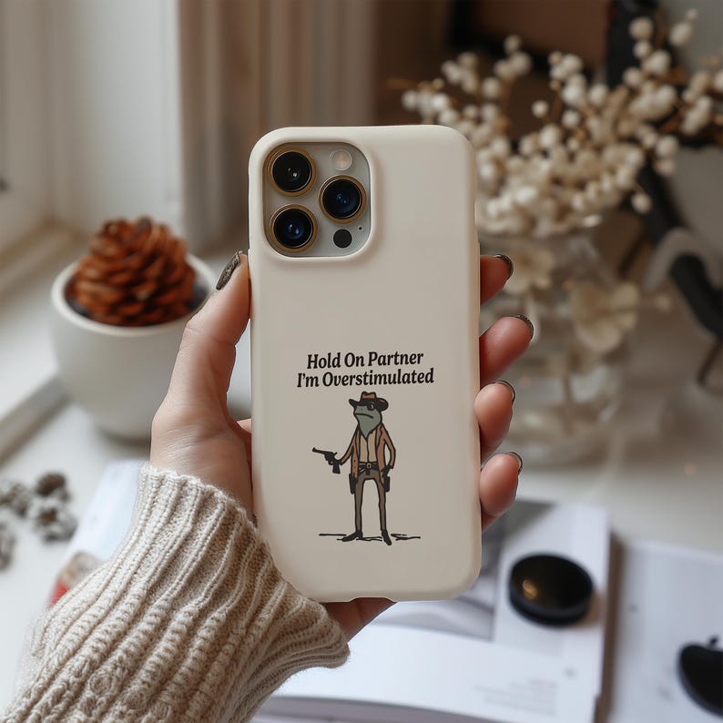 Overstimulated Frog Meme iPhone Case: Sarcastic Funny Gift, iPhone 17 ...