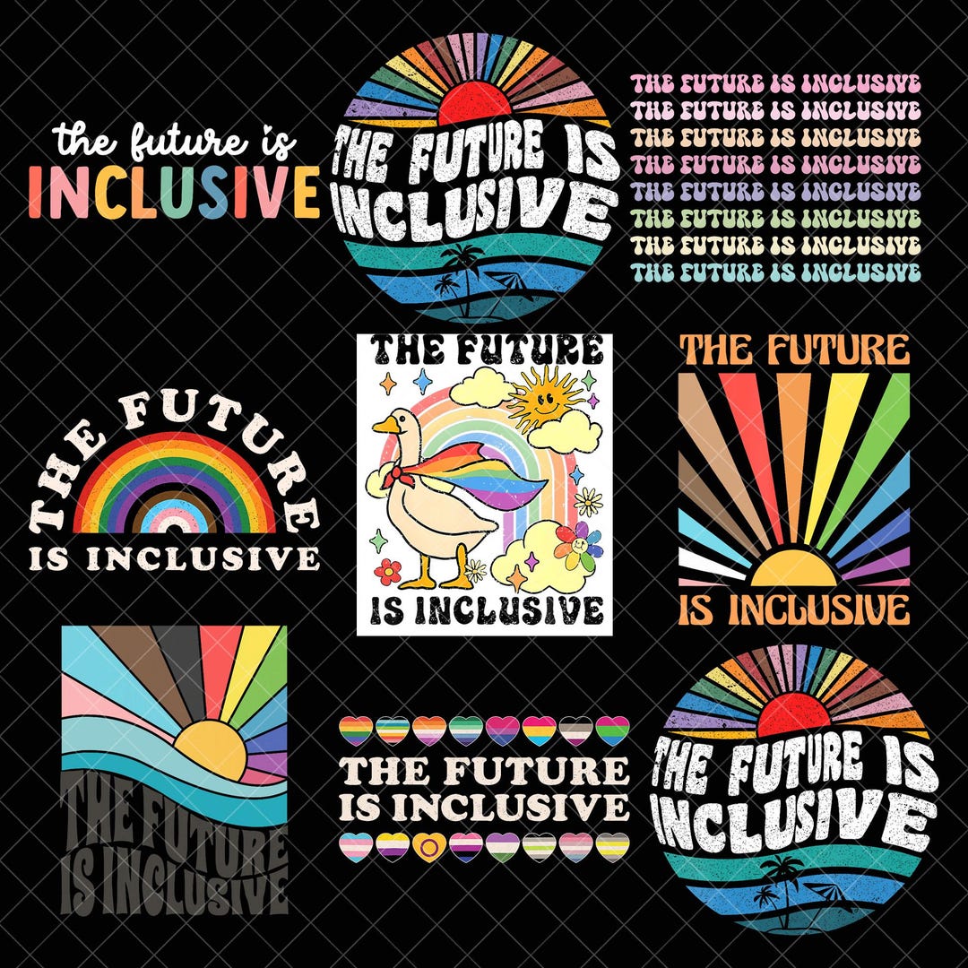The Future is Inclusive Png Bundle, Rainbow LGBTQ Pride Flag, Gay ...