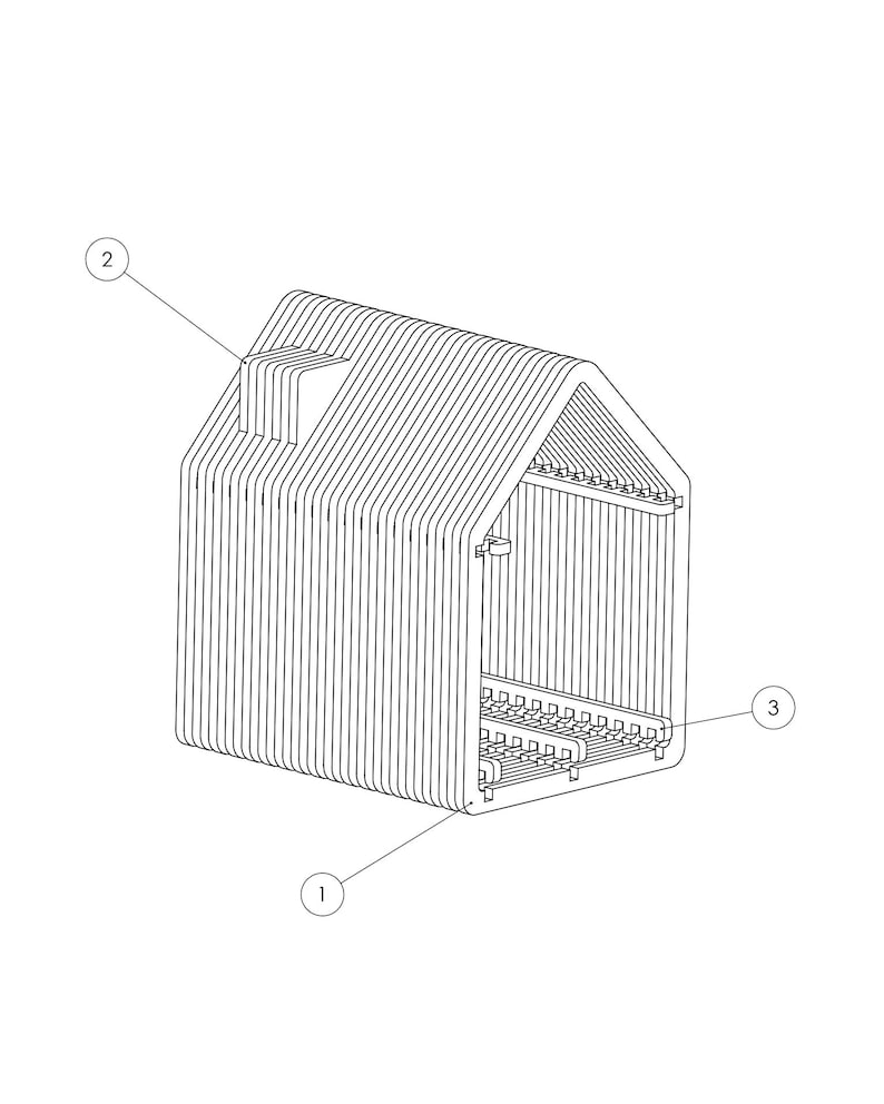 Parametric Pet House DXF Files | CNC Router Plans With Nesting | Modern ...