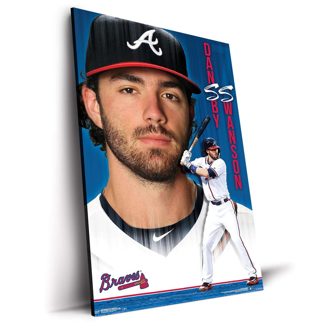 Dansby Swanson Atlanta Braves MLB Poster Baseball Sports Canvas Print ...