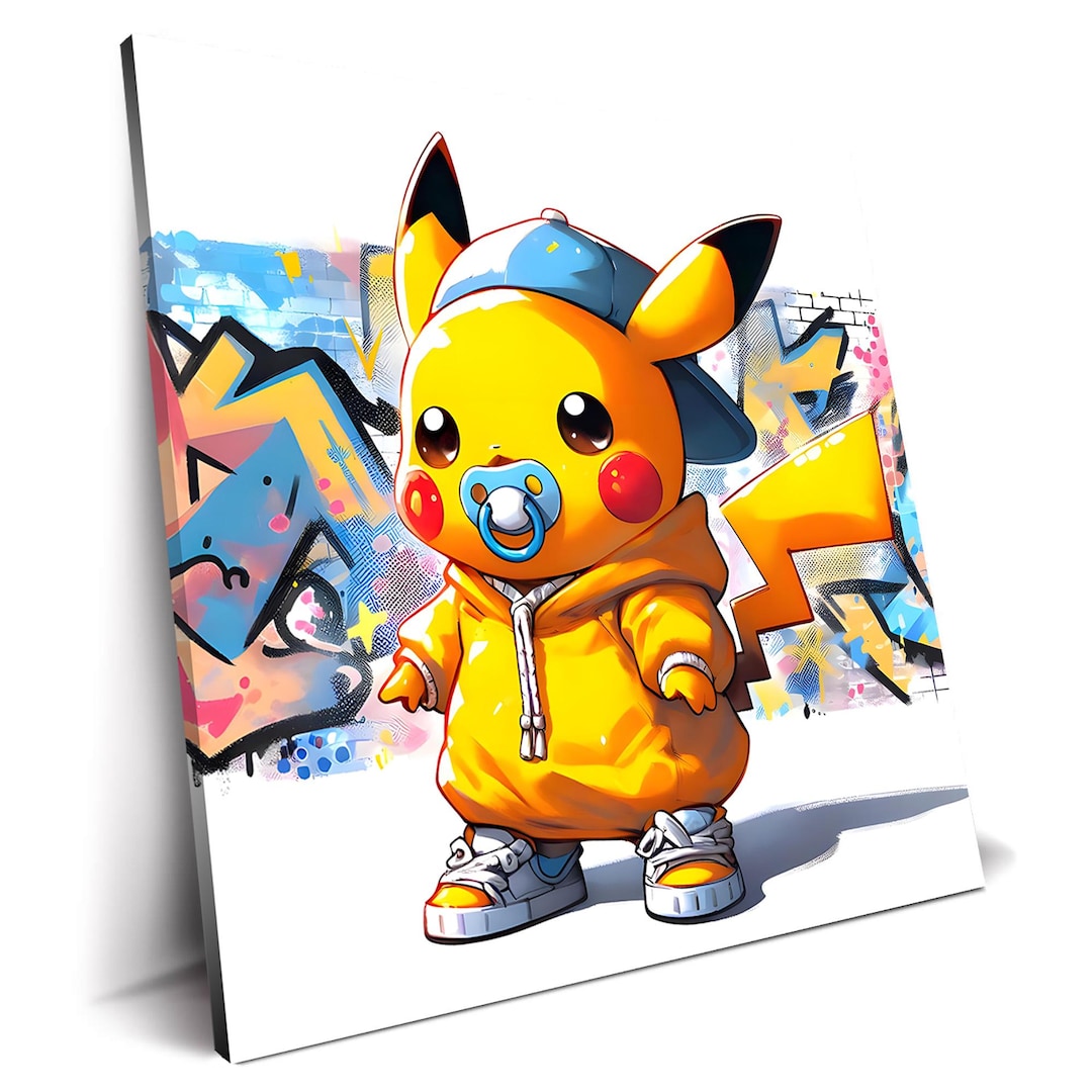 Baby Pikachu Pokemon Anime Poster Canvas Print Home Decor Wall Art - Etsy