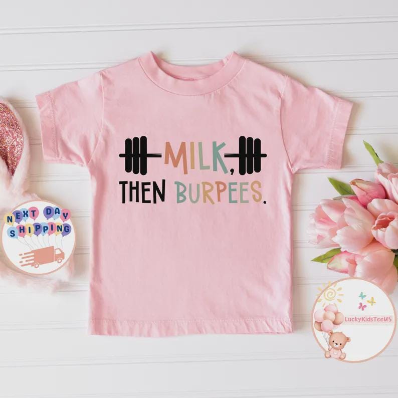 Milk Then Burpees Baby Onesie®, Funny Baby Bodysuit, Baby Shower Gift ...