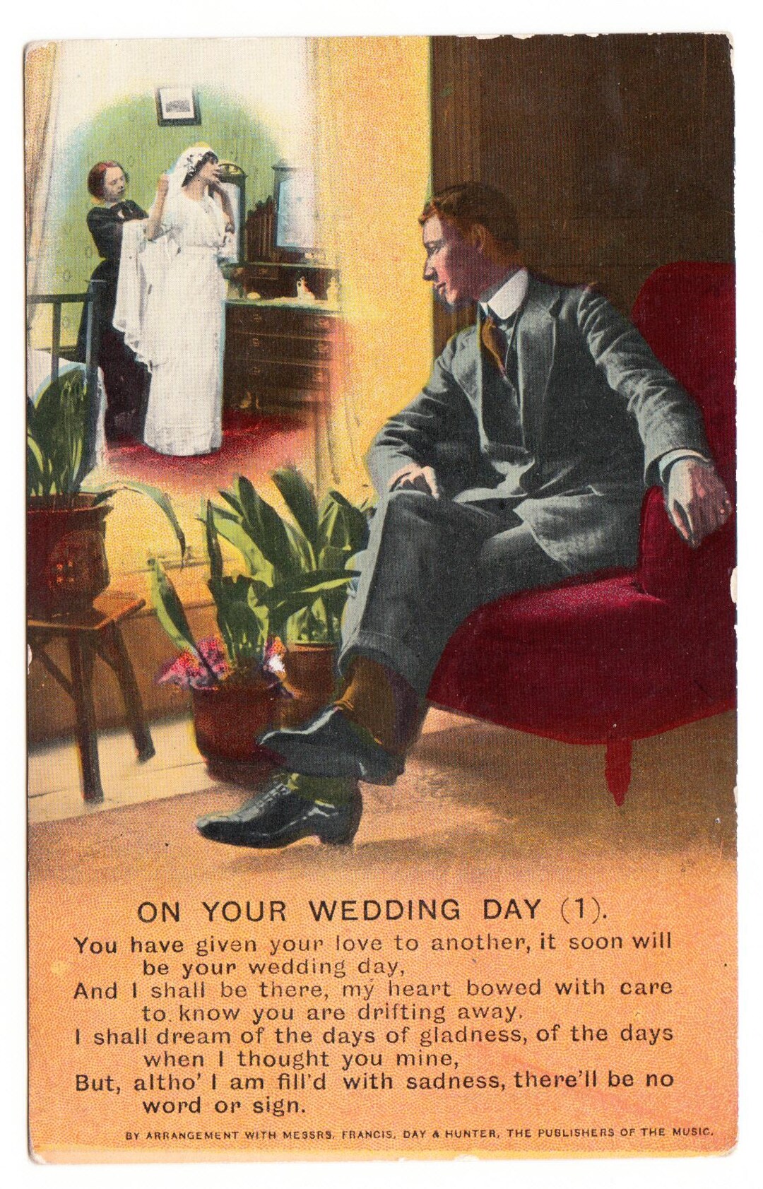 On Your Wedding Day (1), Bamforth Postcard, C.1910 – Romantic Edwardian ...
