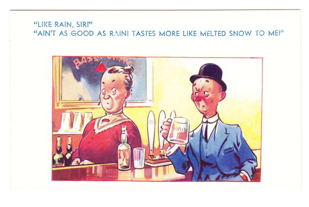 Vintage Bamforth “drinking Comics” Postcard No. 2065 C.1920s – Humor ...