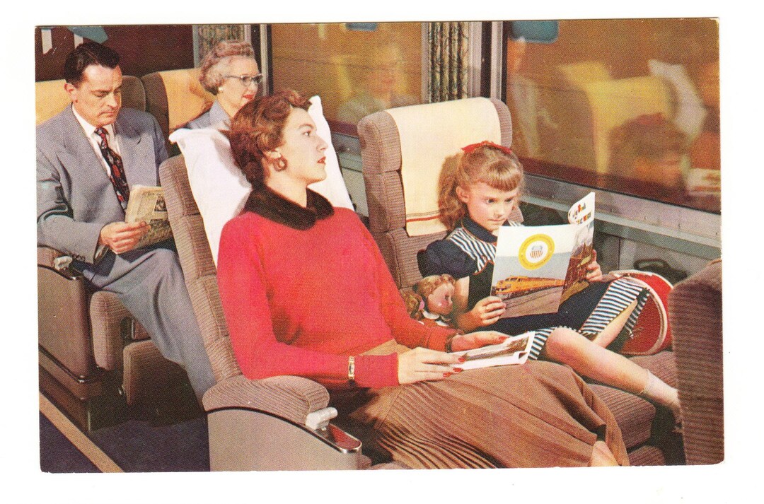 Union Pacific Railroad – Coach Passengers, Pictorial Postcard (c. 1940s ...