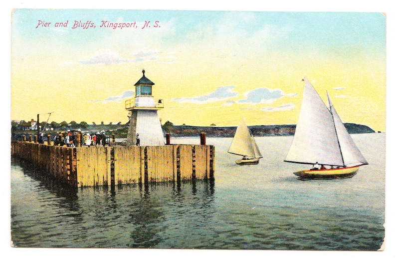 Pier and Bluffs, Kingsport Nova Scotia – Antique Lighthouse Sailboats ...