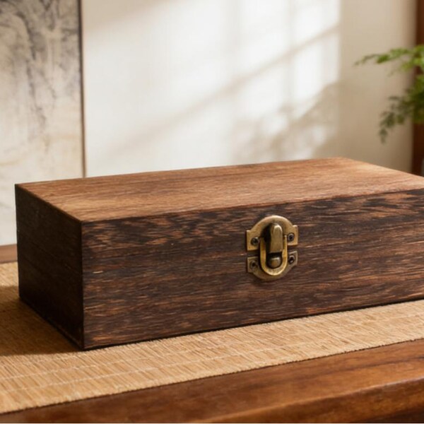 Rectangular Wood Pine Box - Etsy
