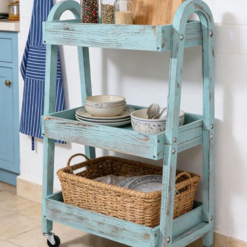 Kitchen Cart Wood Wheels - Etsy