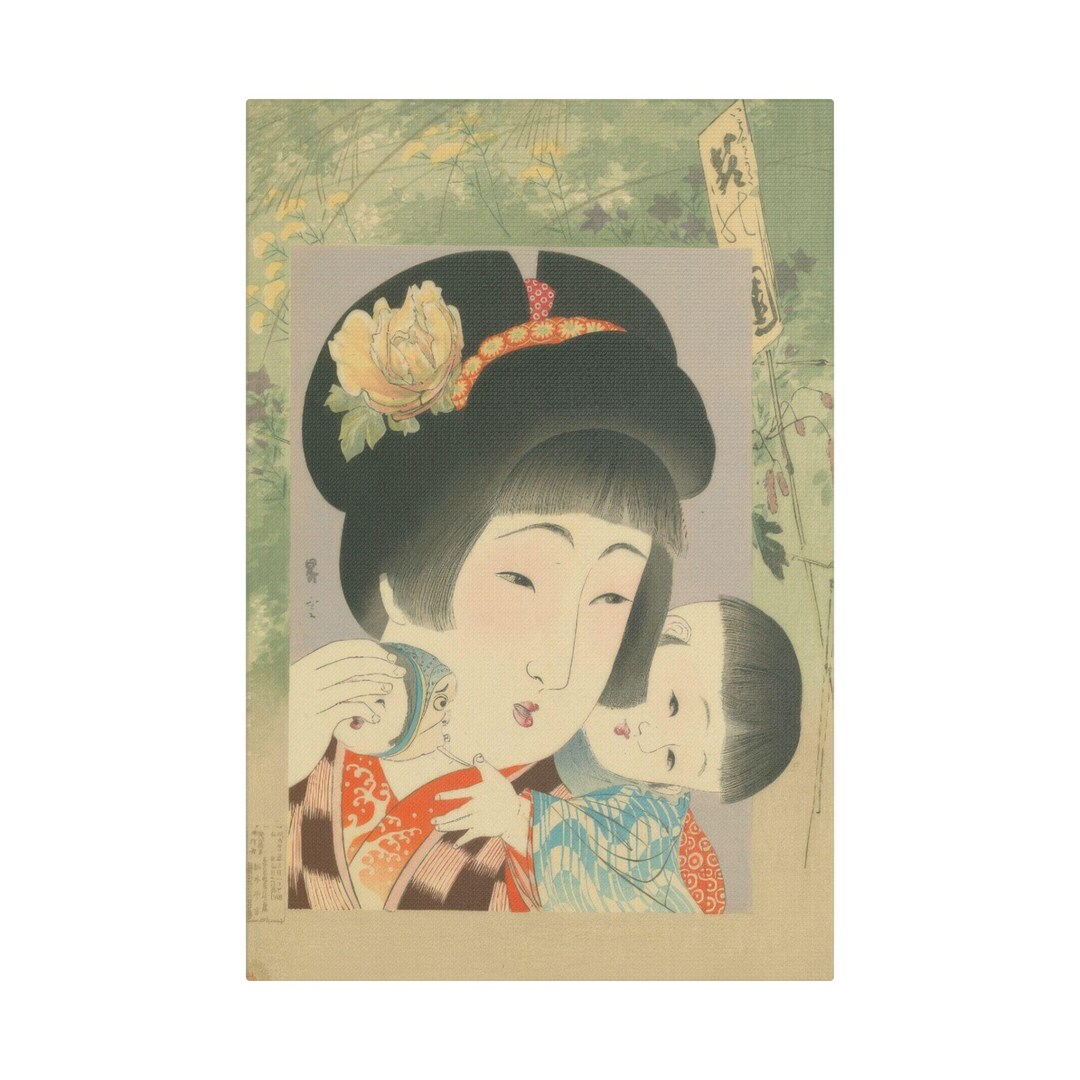 Shoson Yamamoto Imasugata Hagi Garden Japanese Bijin Art Meiji Era ...