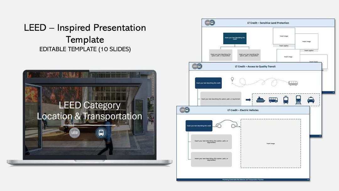 Sustainable LEED LT Slide Deck | Editable Powerpoint Template - Etsy