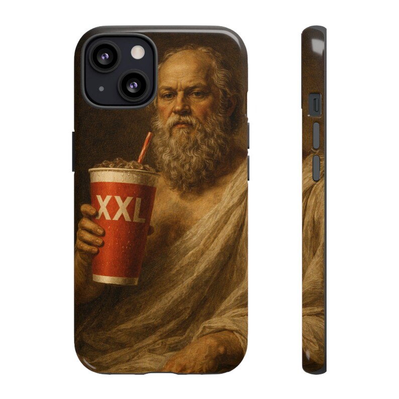 Socrates Holding an XXL Soda Phone Case, Renaissance Painting ...