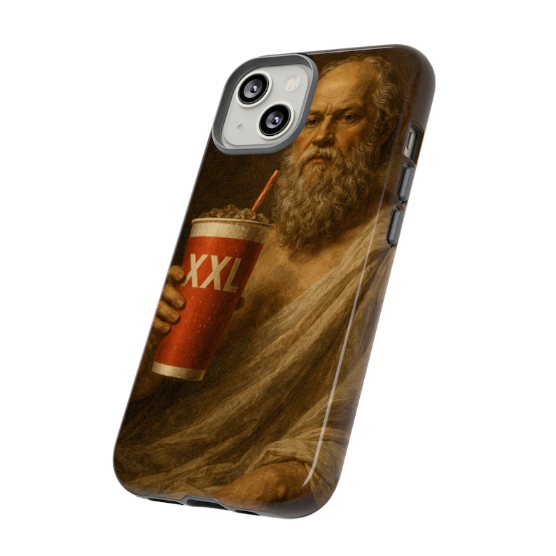 Socrates Holding an XXL Soda Phone Case, Renaissance Painting ...