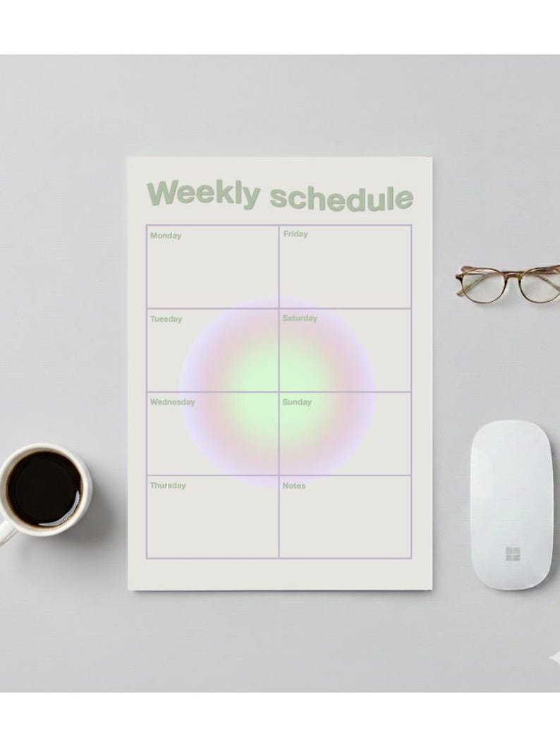 Weekly Schedule Printable, Weekly To-do List, A4, Week at a Glance ...