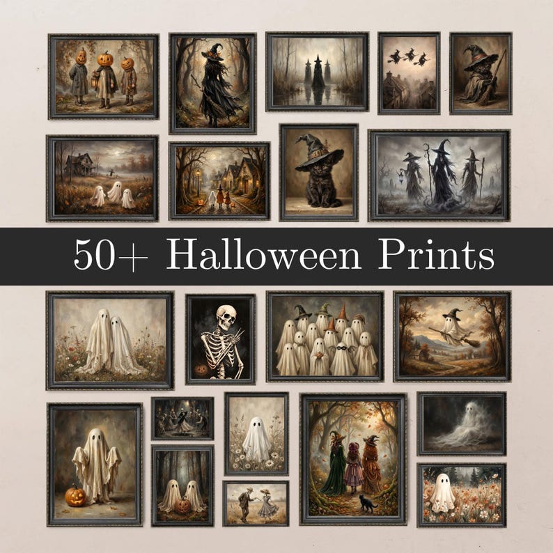 Halloween Mega Bundle Prints | 50+ Prints | Spooky Fall Decor | Gothic ...