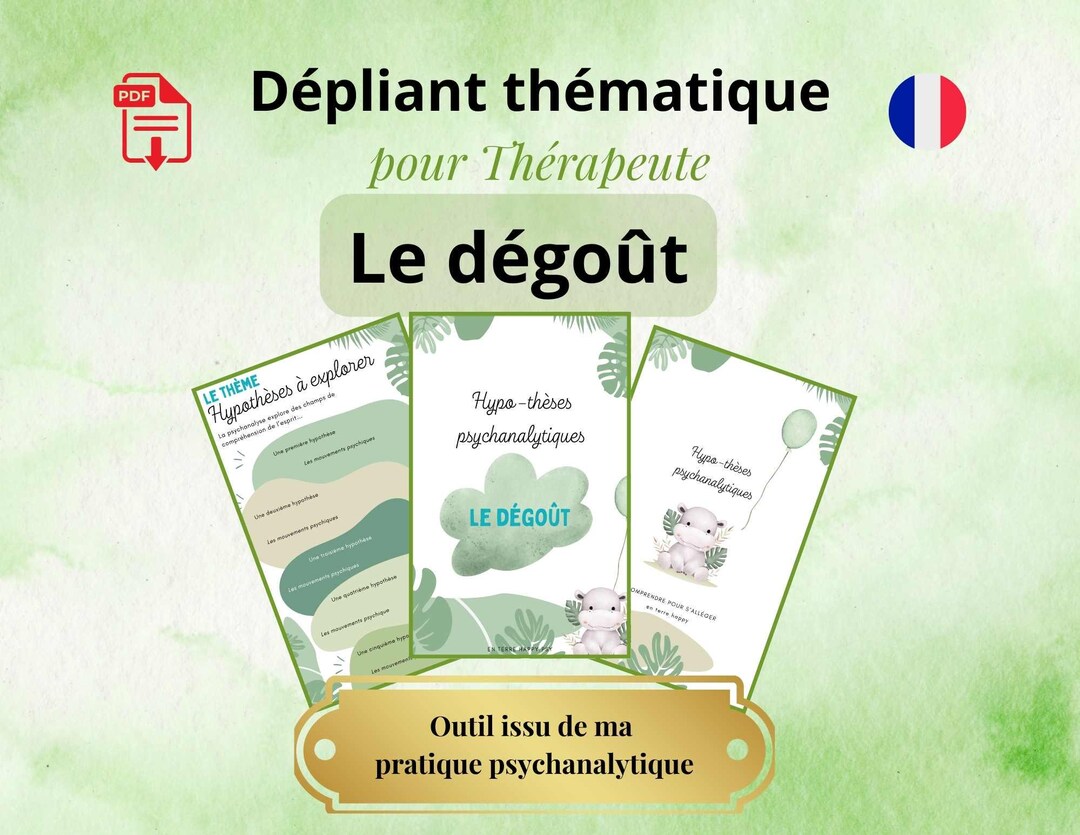 Disgust Analysis Leaflet: A Clinical Tool for Therapists - Etsy