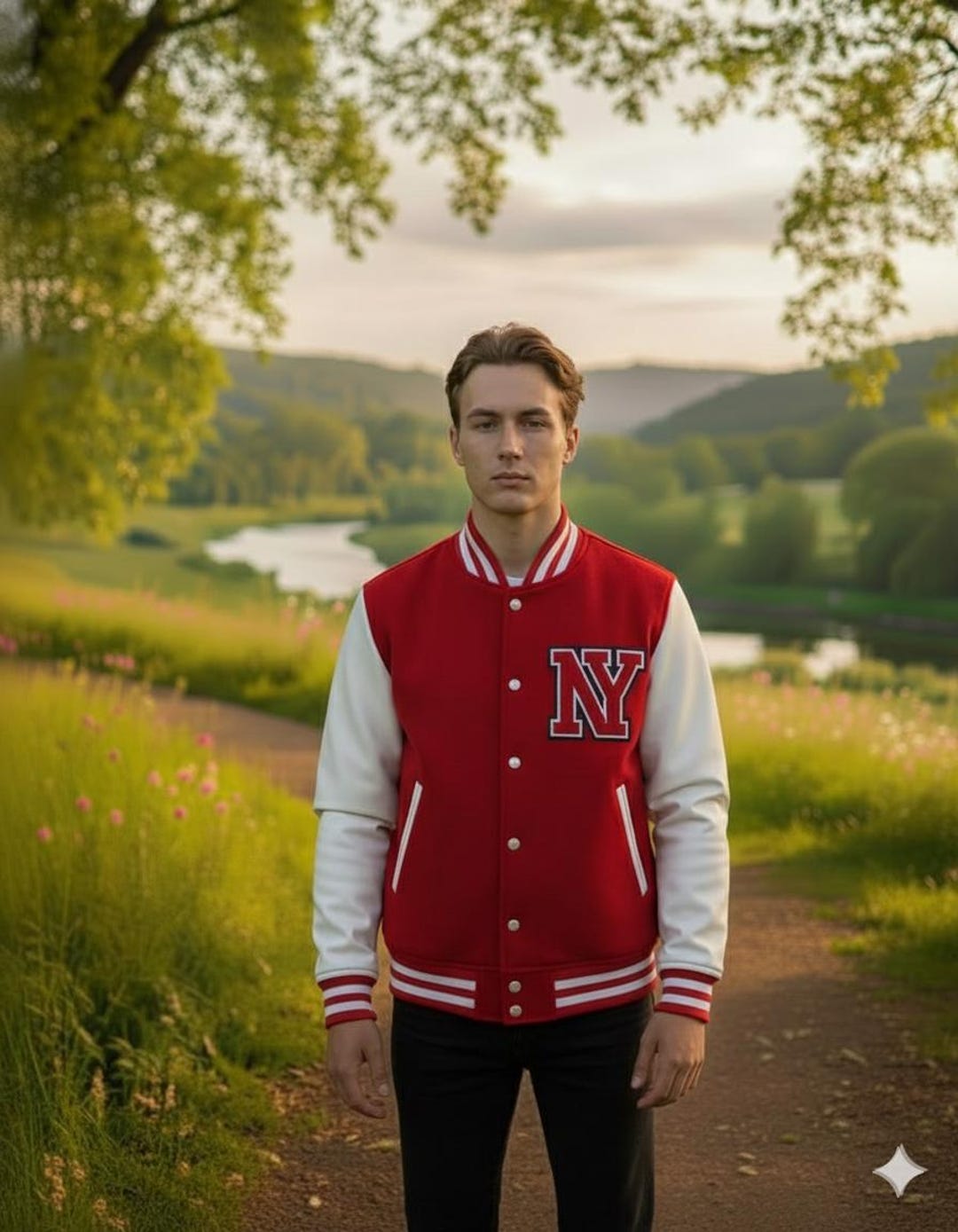 Varsity Letterman Jacket | Red Wool Body & White Sleeves | Custom NY ...