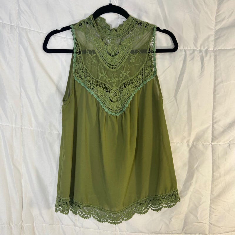 Lace Mock Neck Blouse - Etsy